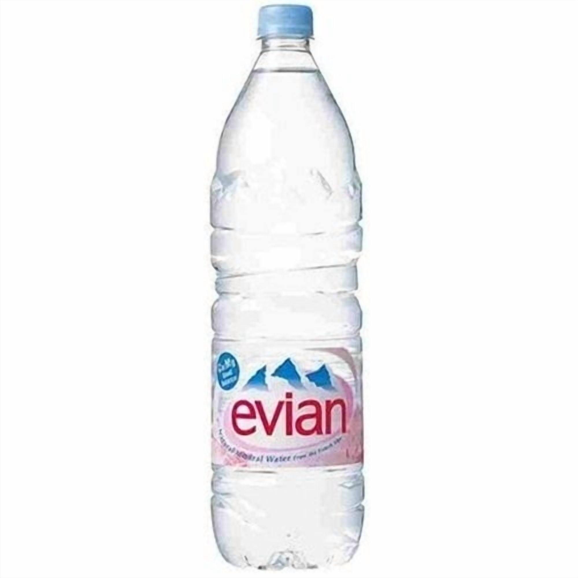 Evian Natural Mineral Water 1.5L Pack of 12 Bottles Refreshing ...