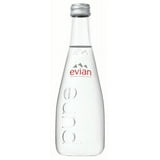 Evian Pure Natural Spring Water, 11.1 Fl Oz, Case of 20, Glass Bottles ...