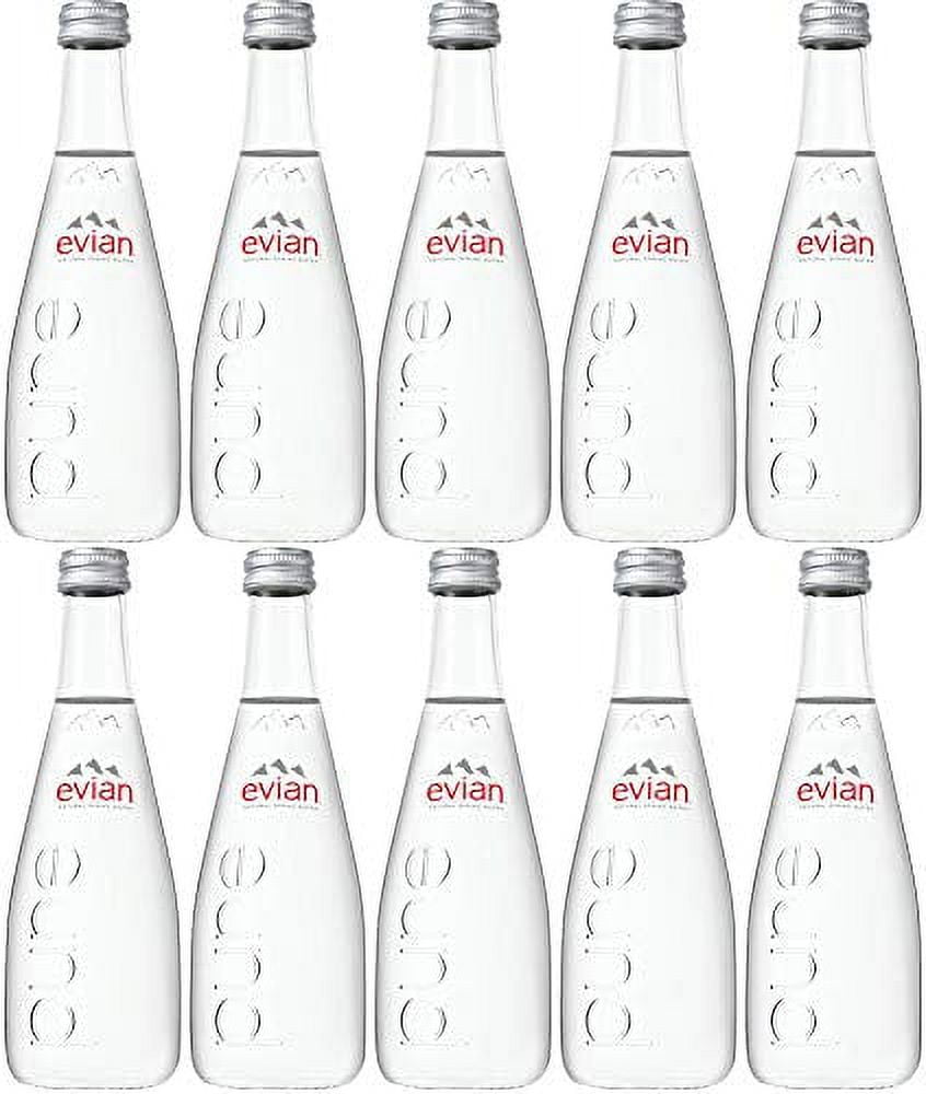 Evian Natural Spring Water, 11.2oz Glass Bottle (Pack of 10, Total of 112 Oz) - Walmart.com