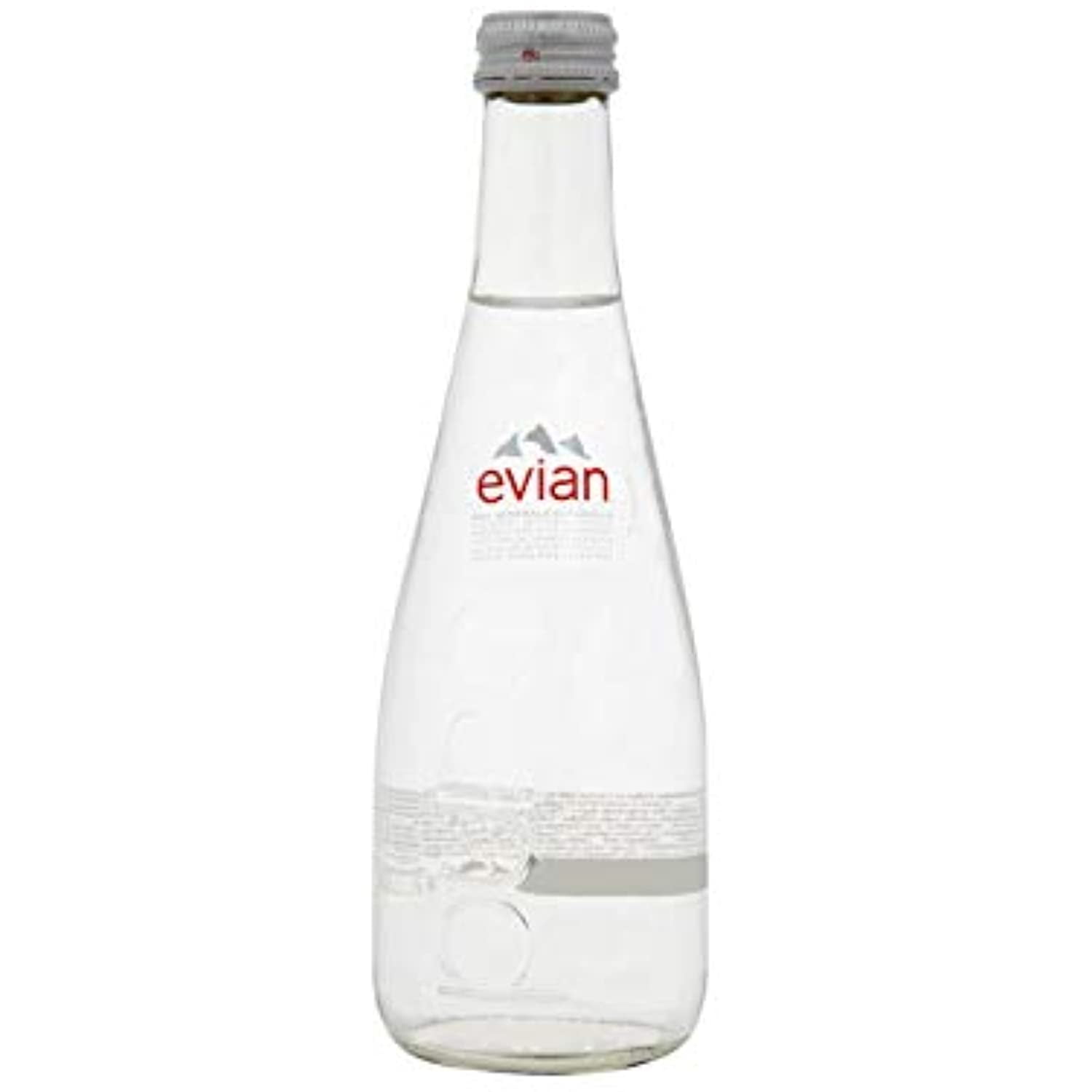 Evian Natural Spring Water, Non-Sparkling, 11.1 Fl Oz, Pack of 20 Glass ...