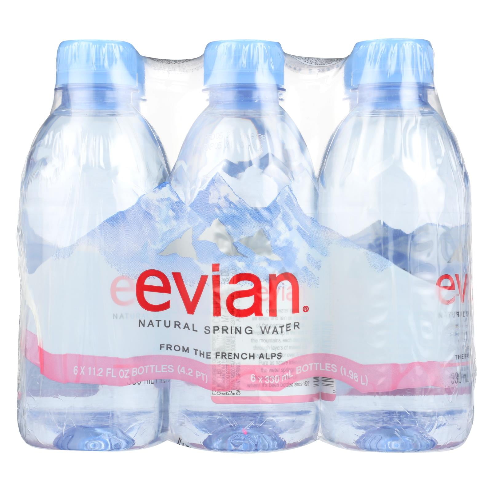 Evians Spring Water Spring Water - Natural - Case of 4 - 6/11.2fl oz ...