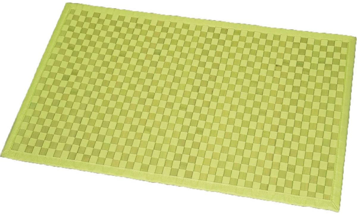 Evideco Bamboo Modern Checkerboard Green Bath Rug, 20"W X 31.5 inch ...