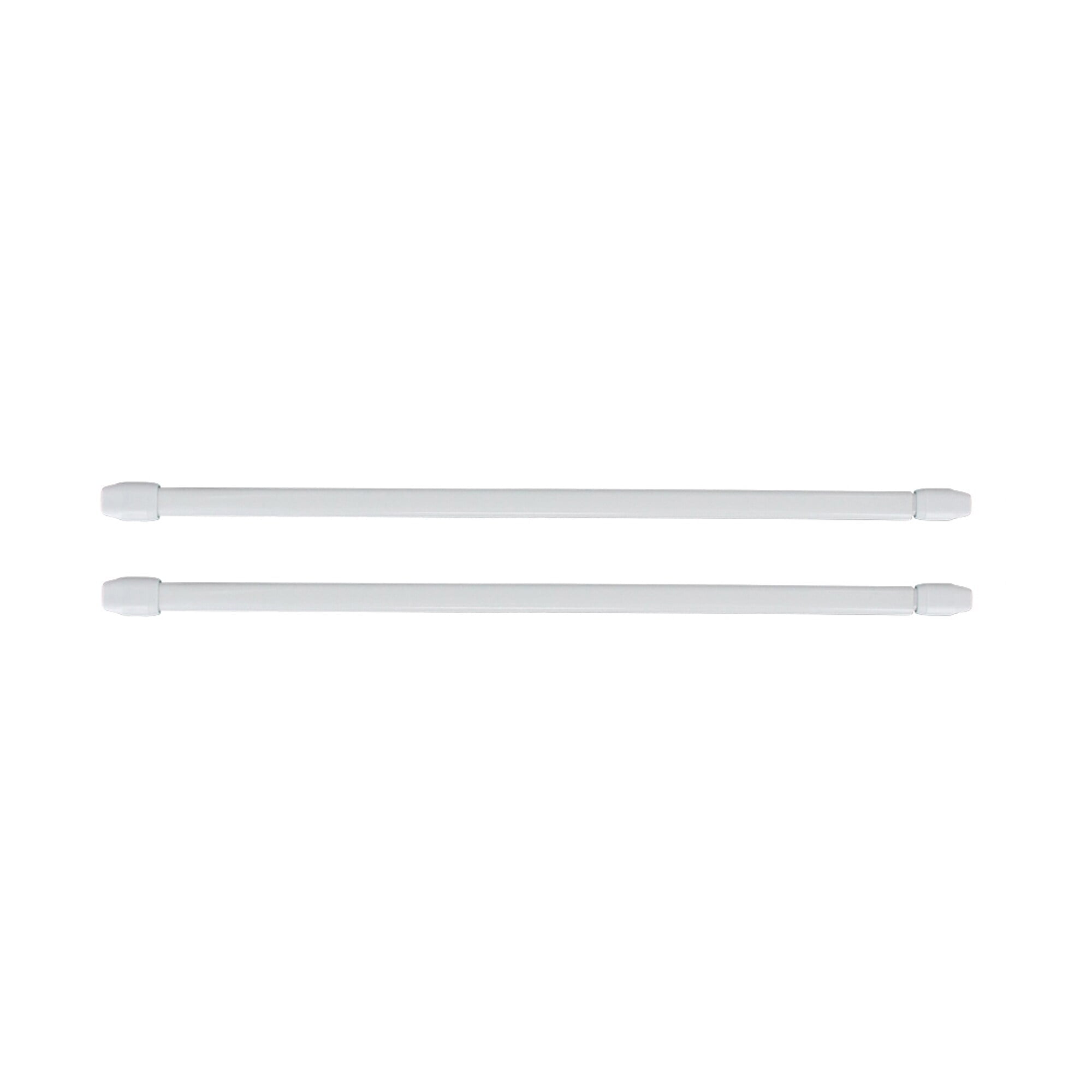 Evideco Adjustable Cafe Curtain Rods, Set of 2, White, 16-24 Inch ...
