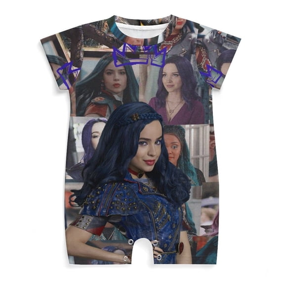 Evie Descendants Baby One-Piece Rompers Summer Short Sleeve Outfit ...