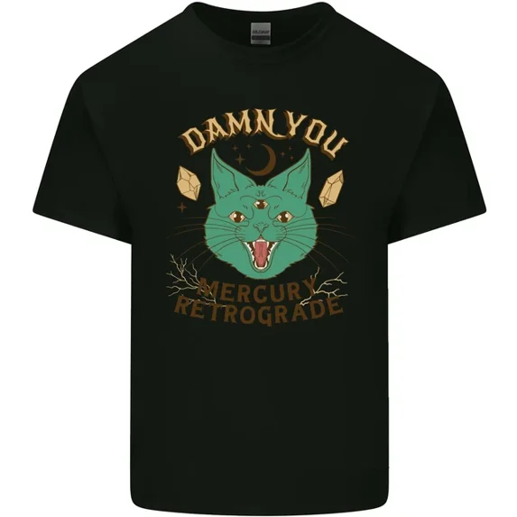 Evil Cat Damn You Mercury Retrograde Mens Womens T-Shirt - Walmart.com