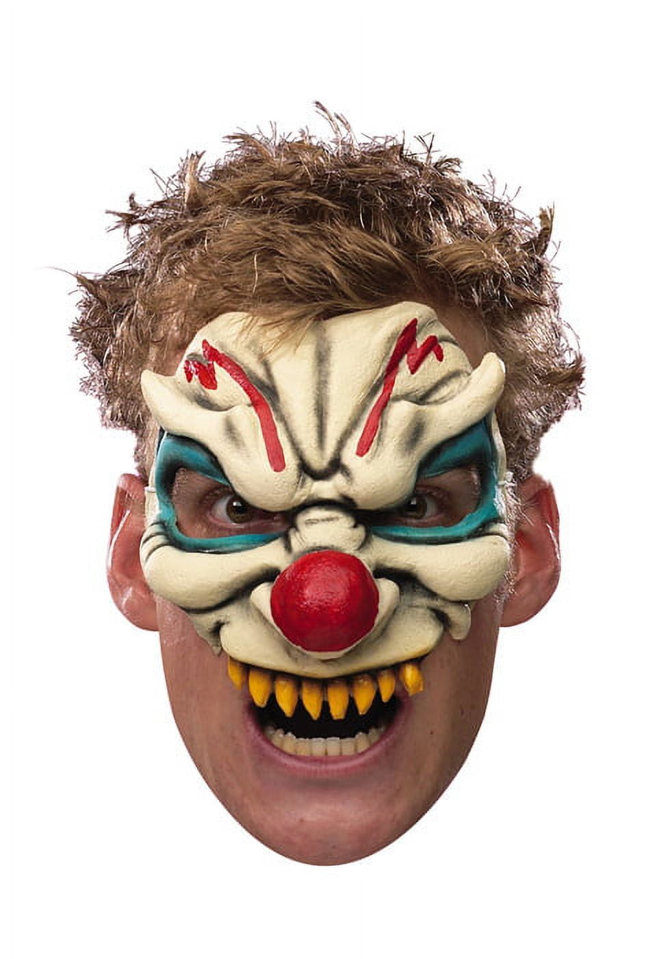Adult Evil Clown Chinless Costume Half Vinyl Mask - Walmart.com