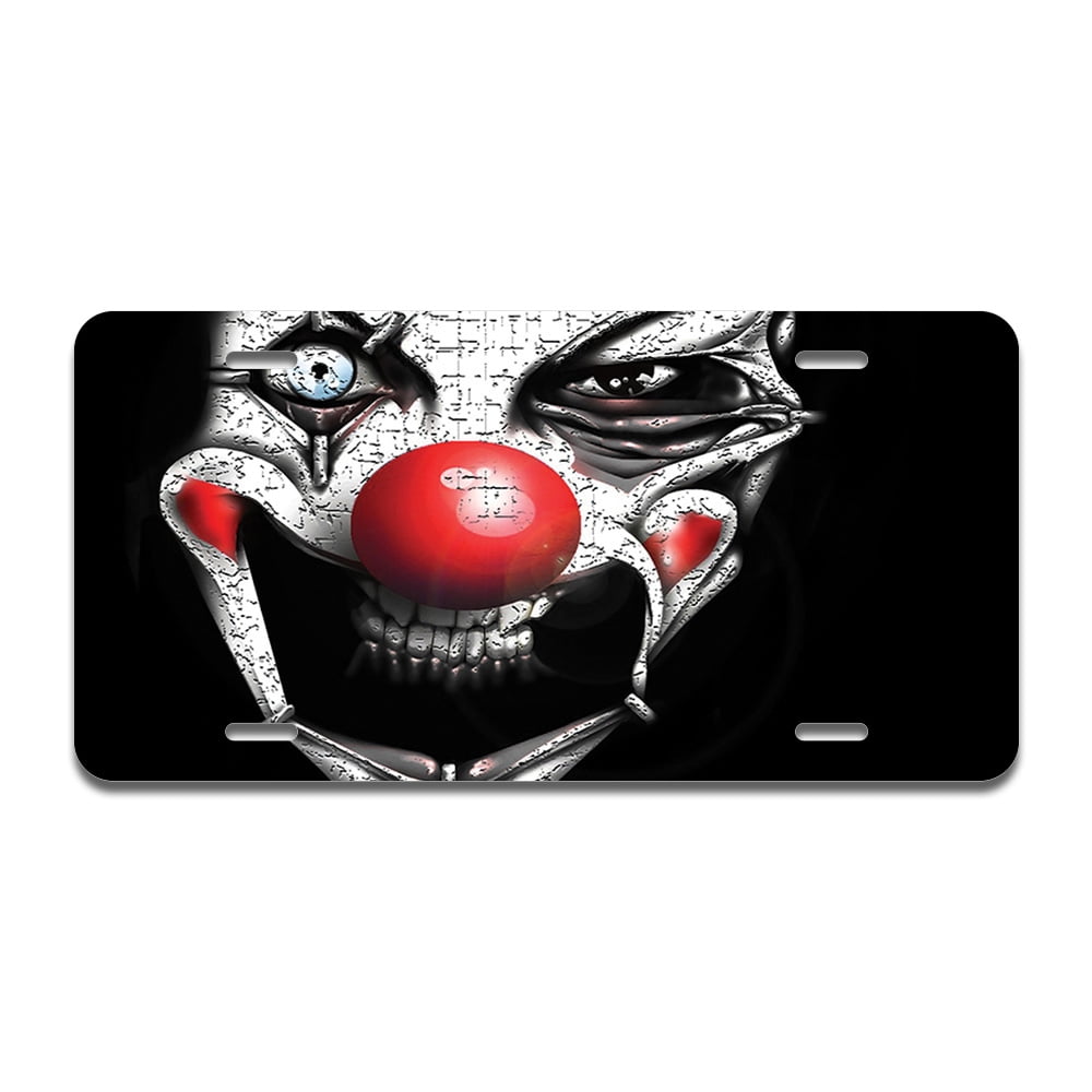 Evil Clown Aluminum License Plate| License Plate 12" X 6" Fits Any Car ...