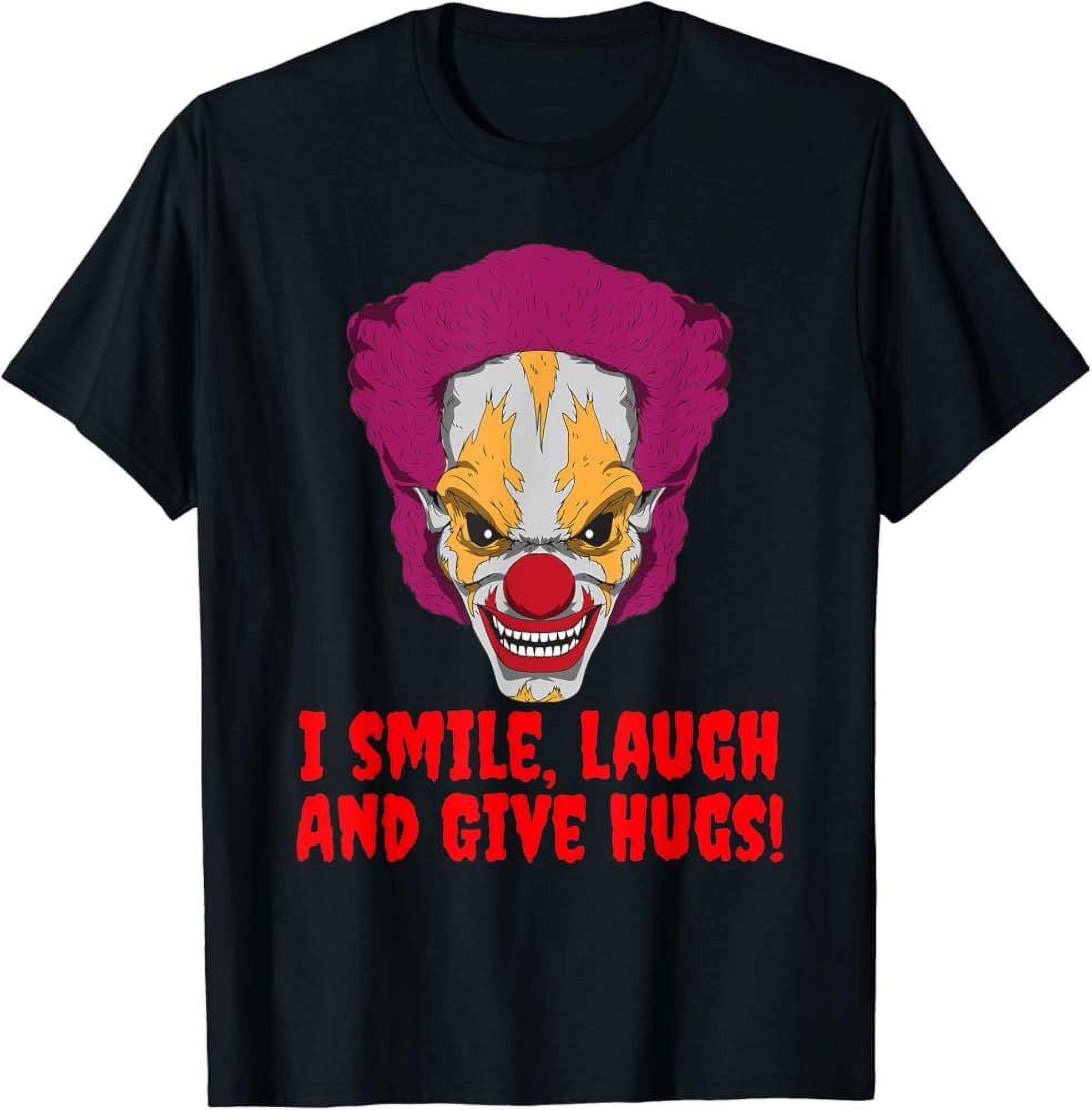 Evil Clown Creepy Halloween Killer Clown T-shirt - Walmart.com