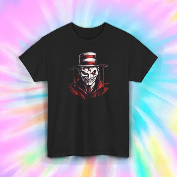 Evil Clown Creepy Horror Villain Scary Movie Fan Gift Top Unisex T ...