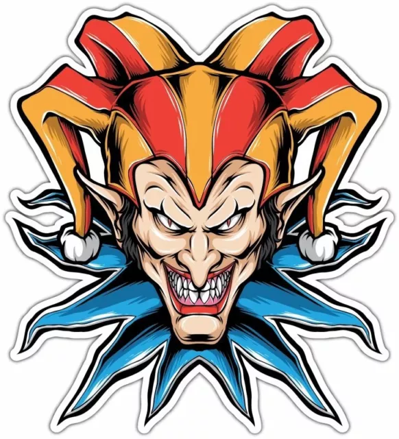 Evil Clown Horror Joker Evil Jester Scary Car Stickerphone Decal Water ...