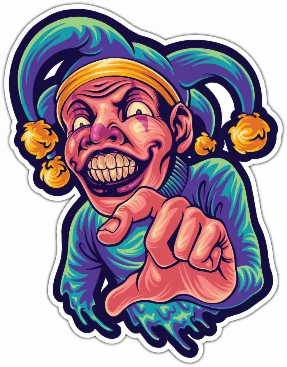 Evil Clown Horror Joker Evil Jester Scary Car Stickerphone Decal Water ...