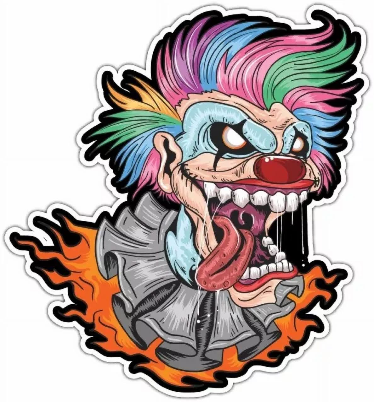 Evil Clown Unicorn Smile Colour Hair Car Stickerphone Decal Water ...