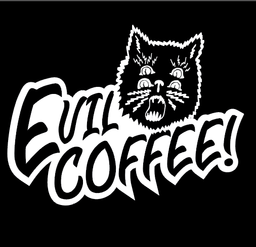Evil Coffee Cool Helmet Stickers - Cat Sticker, Gothic Decals, 3 Pack ...