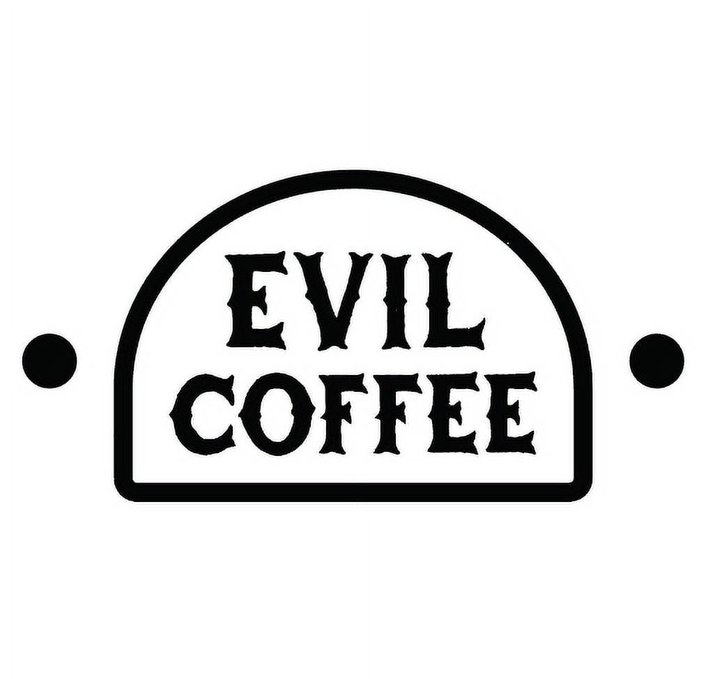 Evil Coffee Cool Helmet Stickers - Gothic Sticker, Evil Coffee Decals ...