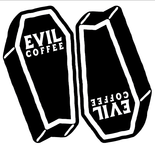 Evil Coffee Cool Helmet Stickers - Gothic Sticker, Skull Decals, 3 Pack ...
