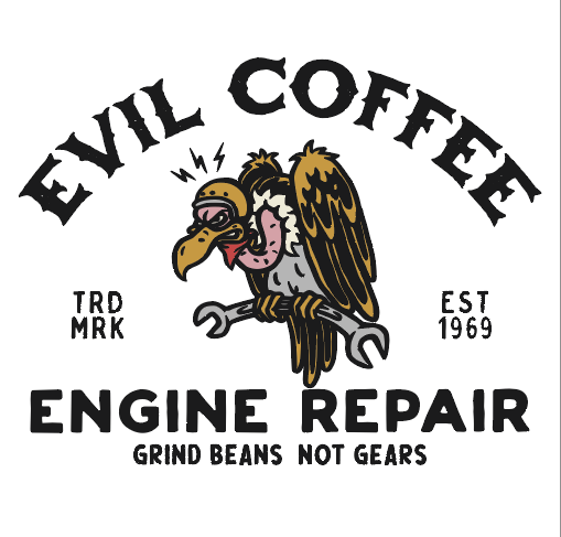 Evil Coffee Cool Helmet Stickers - Moto Sticker, Motocross Decals, 3 ...