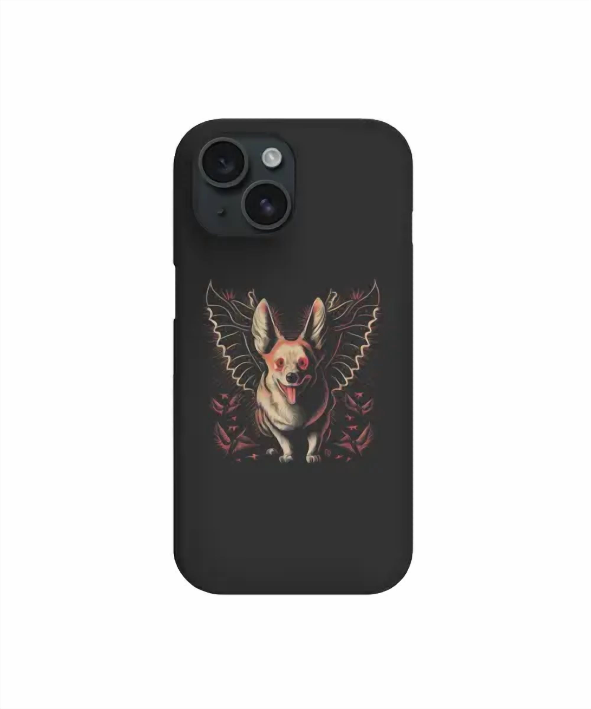 Evil Corgi Funny Dog Devil Halloween Phone Case for iPhone 16 15 14 13 ...