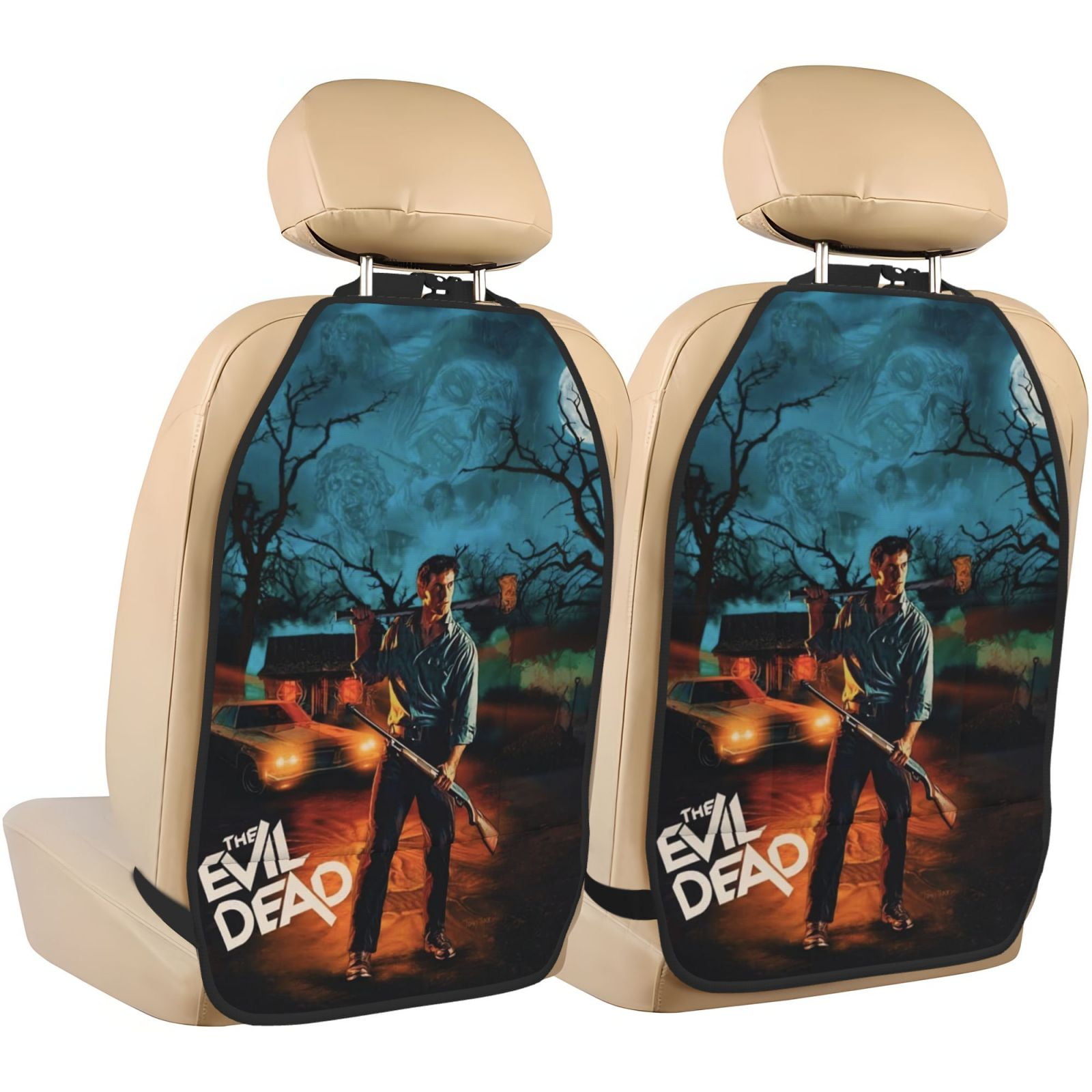 Evil Dead Horror Car Back Seat Organizer 2 Pack Anti-Kick Storage Mats ...