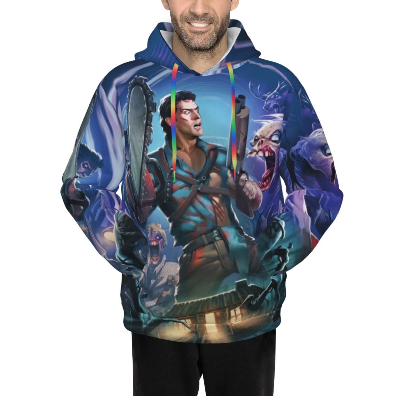 Evil Dead Horror Men's Hoodie Novelty Pattern Adult Hooded Sweatshirts ...