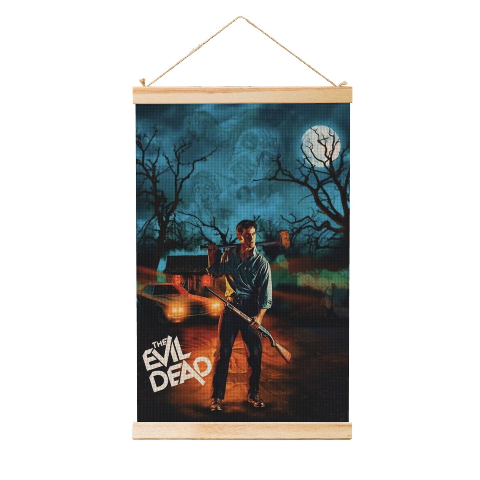 Evil Dead Horror Poster Canvas Wooden Shaft Hanging Poster Home Decor ...