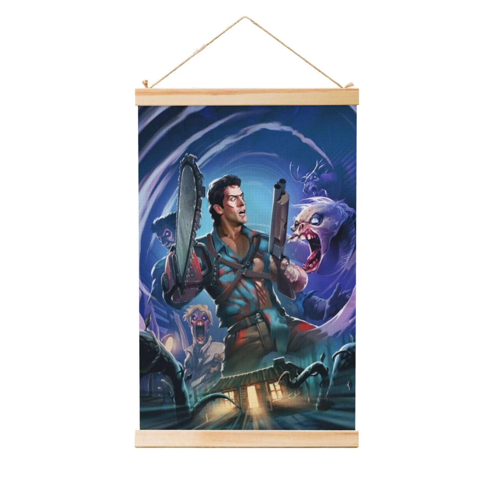 Evil Dead Horror Poster Canvas Wooden Shaft Hanging Poster Home Decor ...
