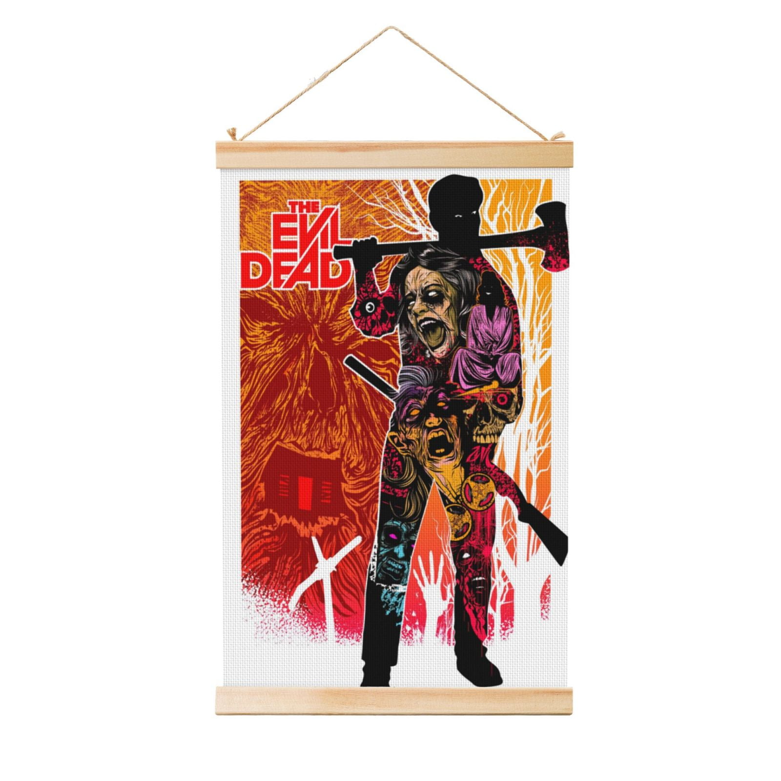 Evil Dead Horror Poster Canvas Wooden Shaft Hanging Poster Home Decor ...
