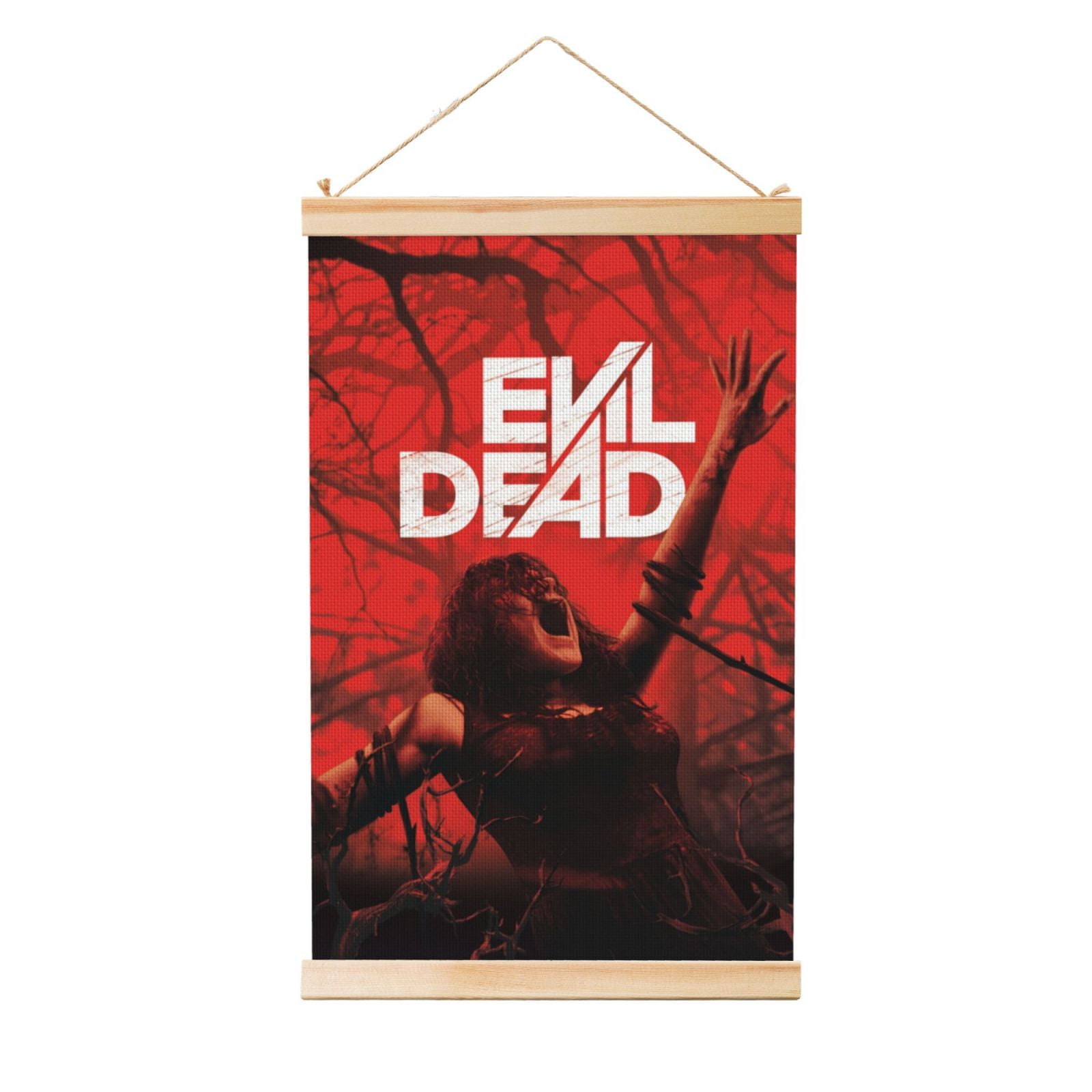 Evil Dead Horror Poster Canvas Wooden Shaft Hanging Poster Home Decor ...