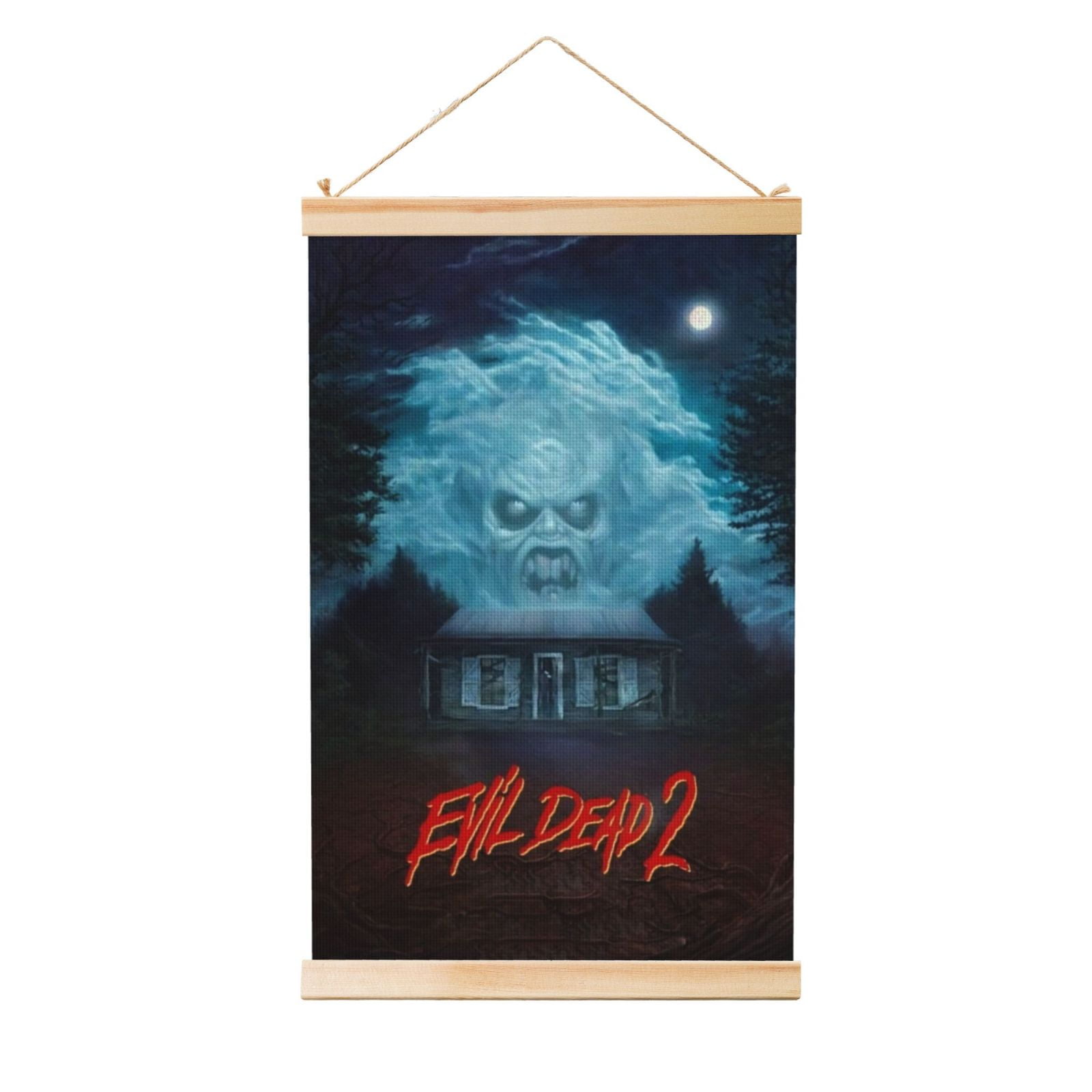 Evil Dead Horror Poster Canvas Wooden Shaft Hanging Poster Home Decor ...