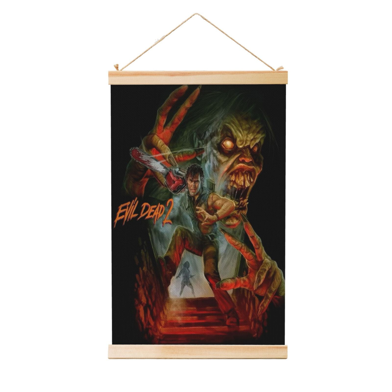 Evil Dead Horror Poster Canvas Wooden Shaft Hanging Poster Home Decor ...