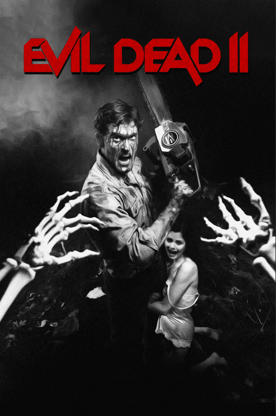 Evil Dead II 1987 Movie Poster 24x36 - Bruce Campbell Horror Comedy ...