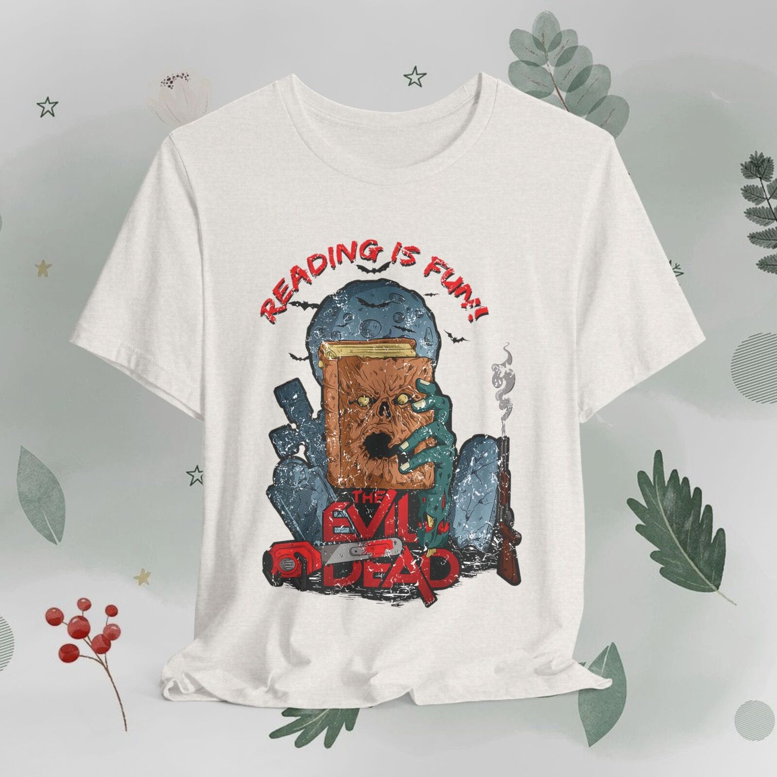 Evil Dead T-shirt, Horror Movie, Comedy, Ash, Necronomicon book,army of ...