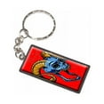 Evil Devil Demon Blue Skull With Ram Horns Keychain Key Chain Ring ...