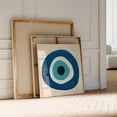 Evil Eye Abstract Blue Wall Art Spiritual Protection Nazar Poster ...