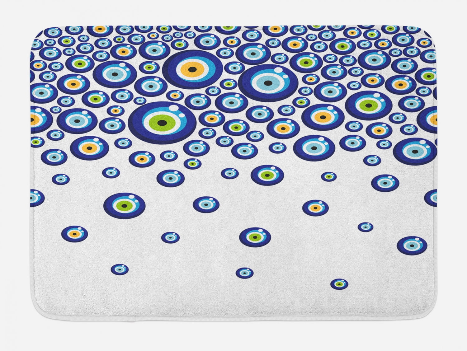 Evil Eye Bath Mat, Lively Turkish Amulets Falling Down Positive ...