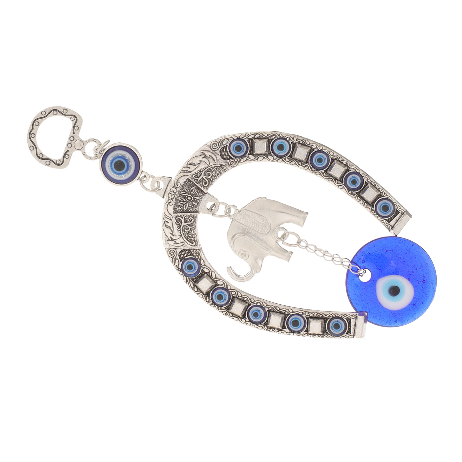 Evil Eye Charm Decor for Car Elephant Rear View Mirror Hanging ...