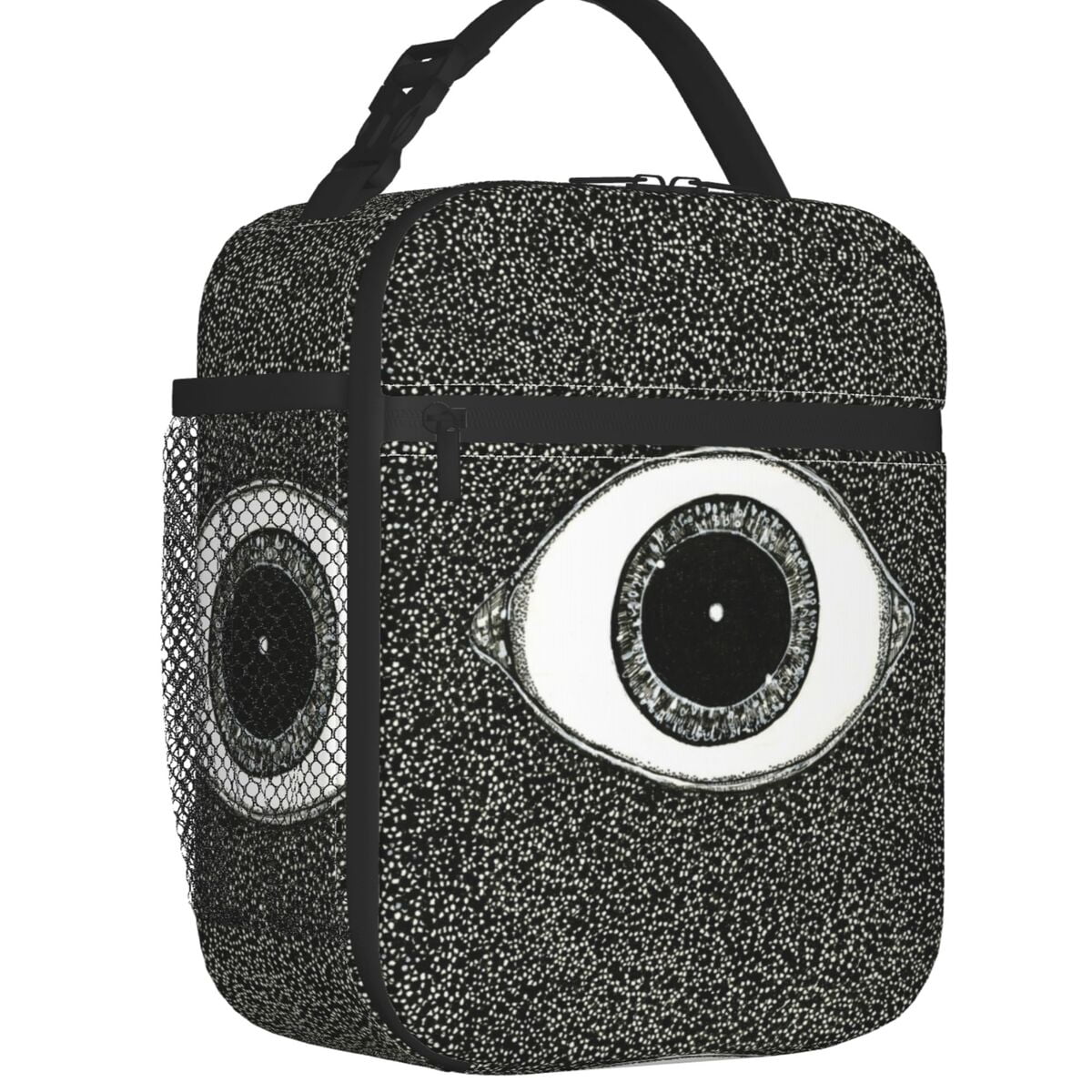 Evil Eye Charms On White Insulated Lunch Tote Bag for Women Moroccan ...