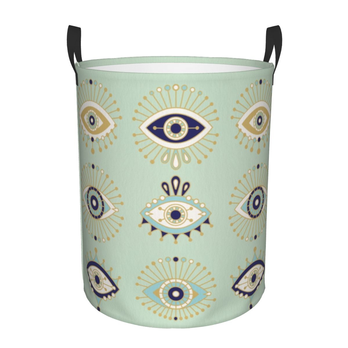 Evil Eye Charms On White Laundry Basket Collapsible Large Capacity ...