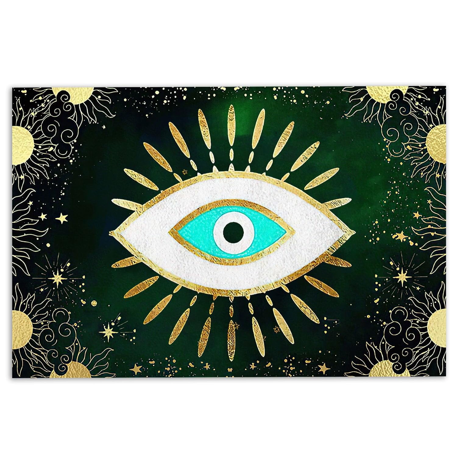 Evil Eye Door Mat Greek Mati Mataki Evil Turkish Eye Green Wicca Witch ...