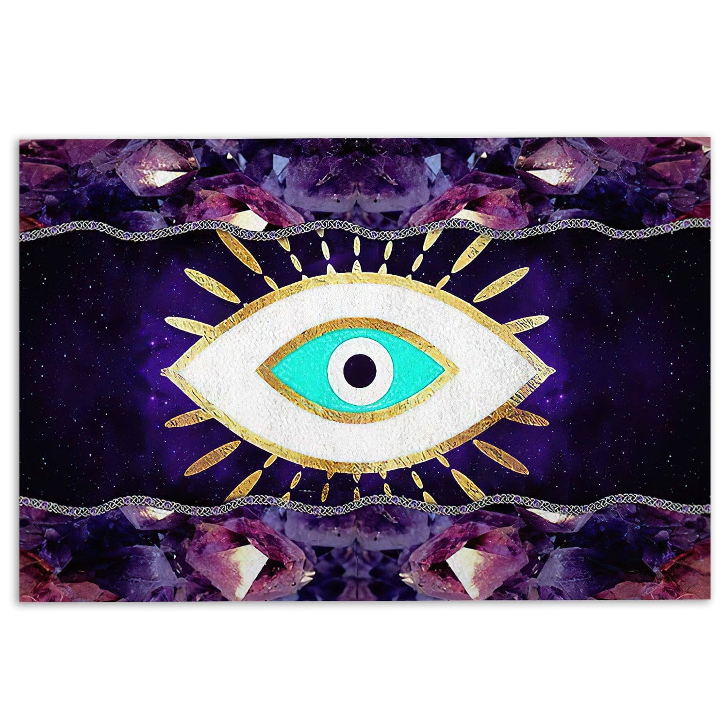 Evil Eye Door Mat Greek Mati Mataki Evil Turkish Eye Purple Wicca Witch ...