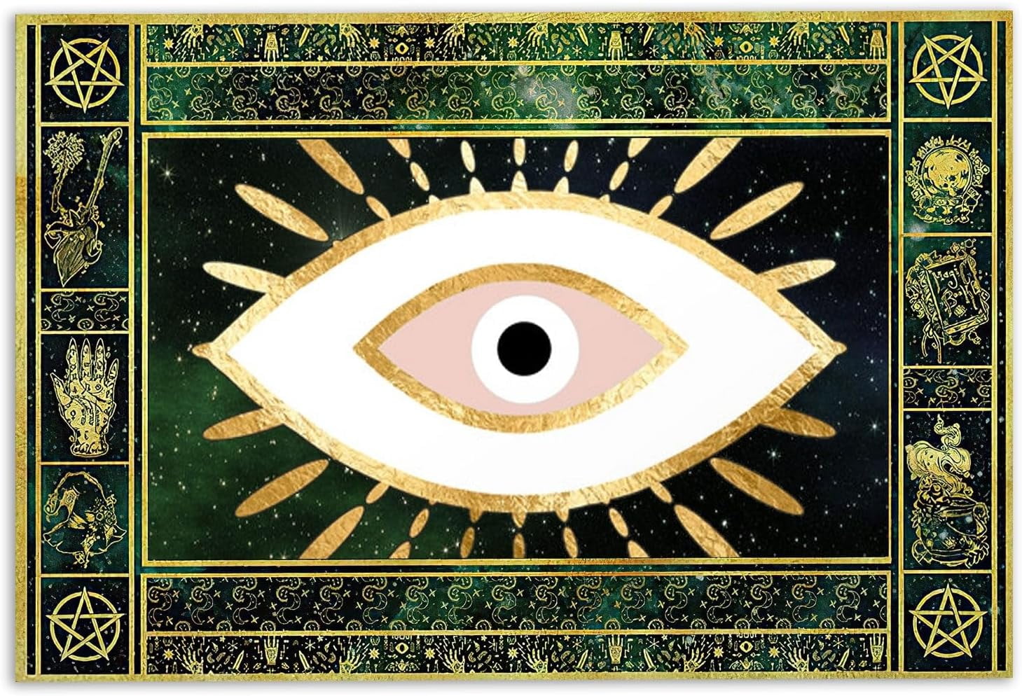 Evil Eye Door Mat Greek Mati Mataki Evil Turkish Eye Yellow Spirit ...