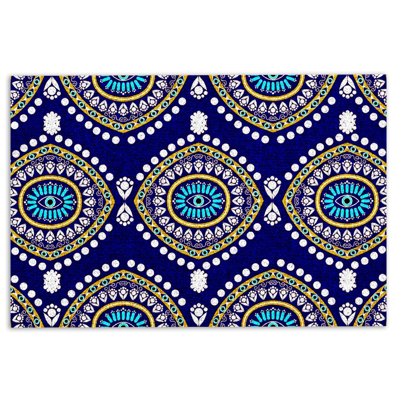 Evil Eye Door Mat Greek Mati Mataki Turquoise Evil Turkish Eye ...