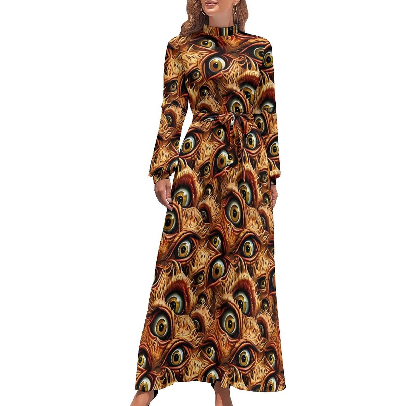 Evil Eye Dress Middle Eastern Symbolism Vintage Maxi Dress Aesthetic ...