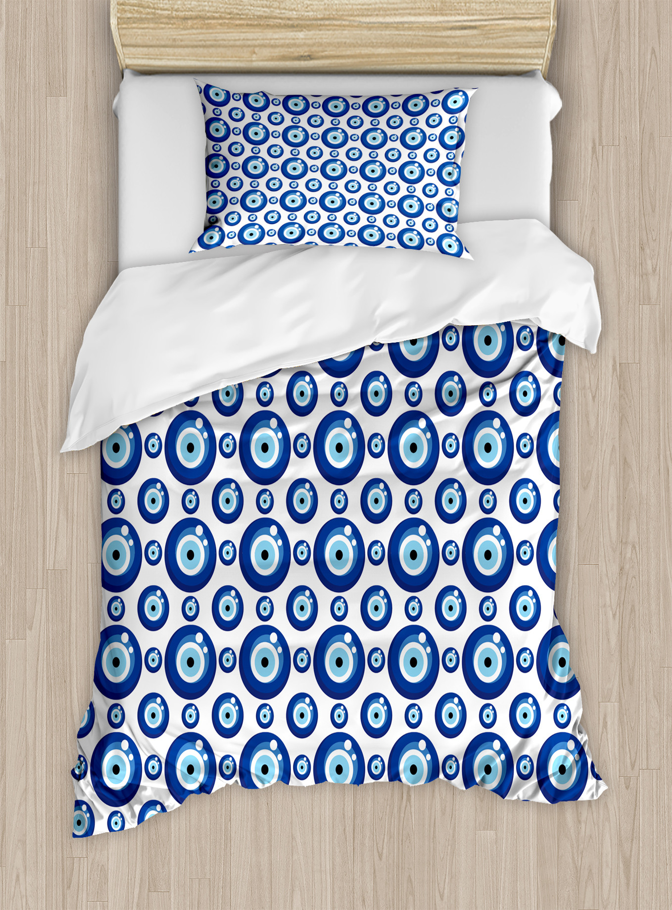 Evil Eye Duvet Cover Set, Symmetrical Pattern All Seeing Eye ...