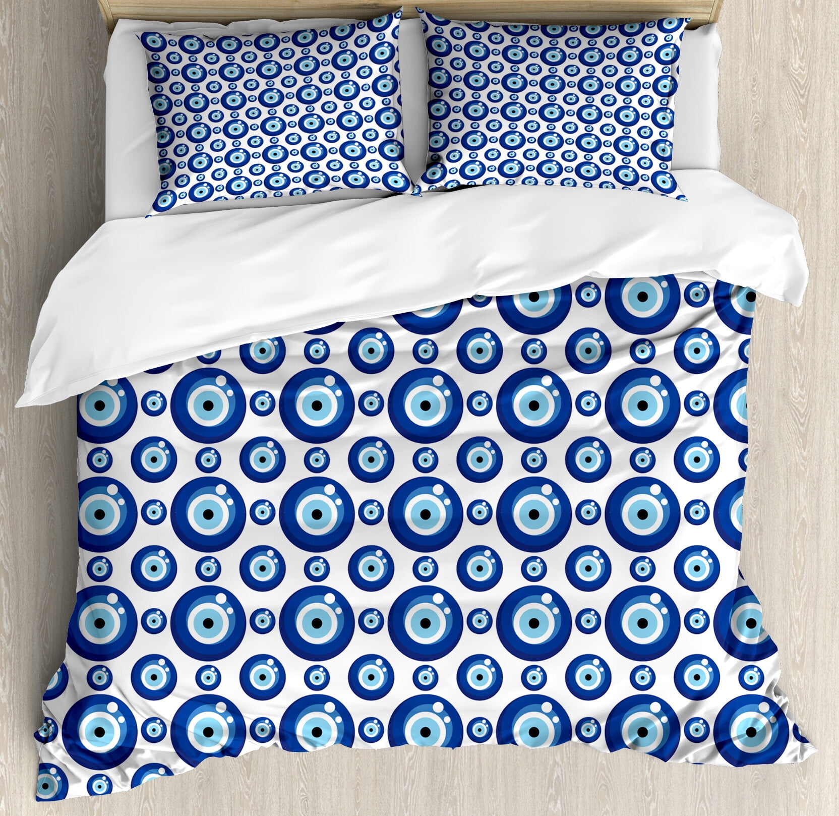 Evil Eye Duvet Cover Set, Symmetrical Pattern All Seeing Eye ...