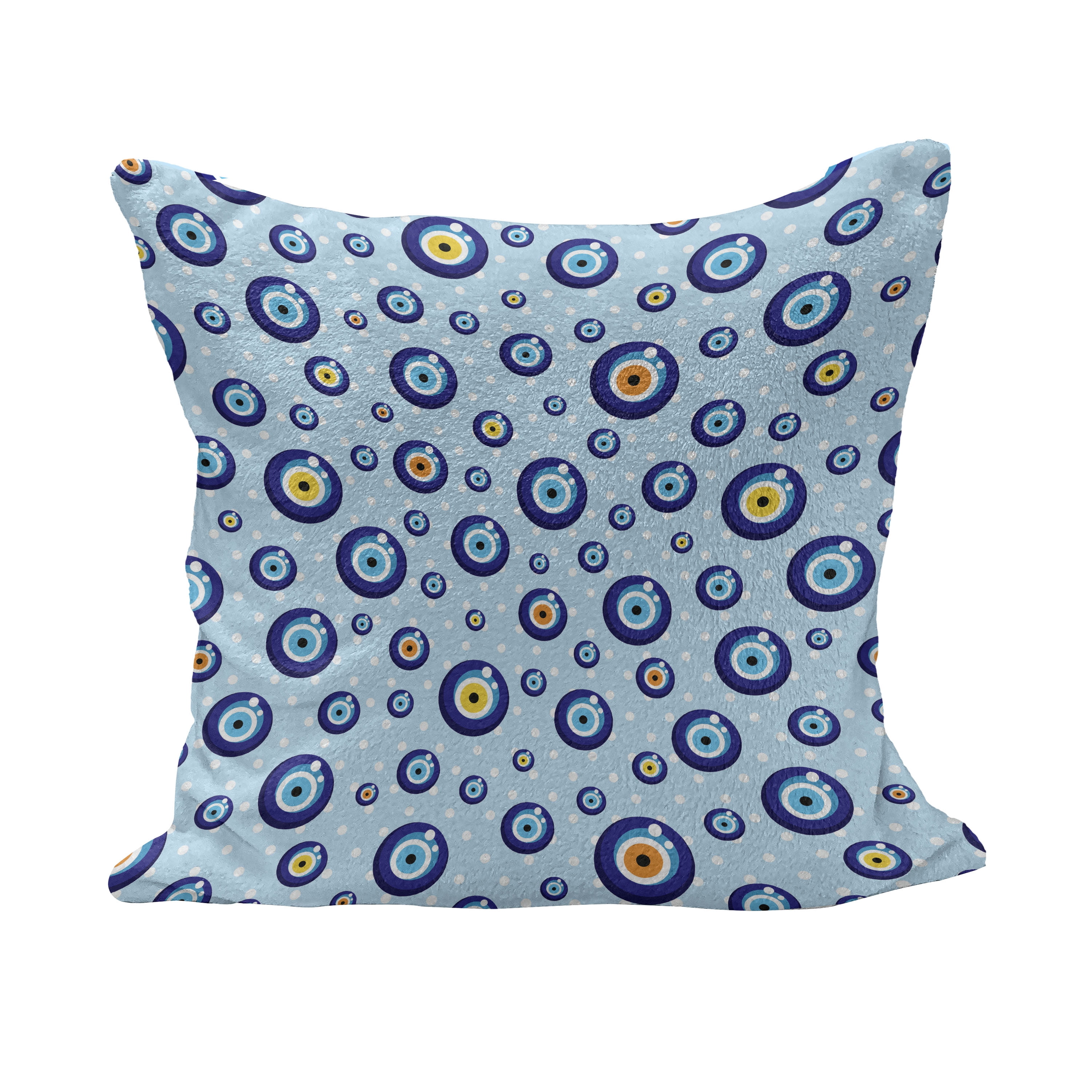 Evil Eye Fluffy Throw Pillow Cushion Cover, Traditional Protection on ...
