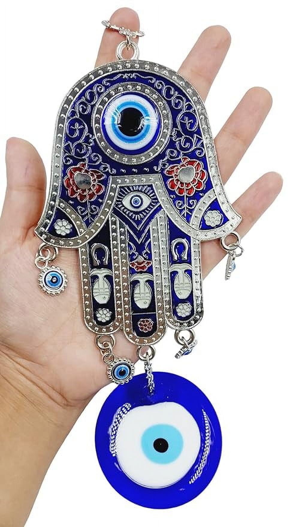 Evil Eye Hanging for Home Entrance House Door Decoration, Hamsa Hand Nazar Battu for Home ...