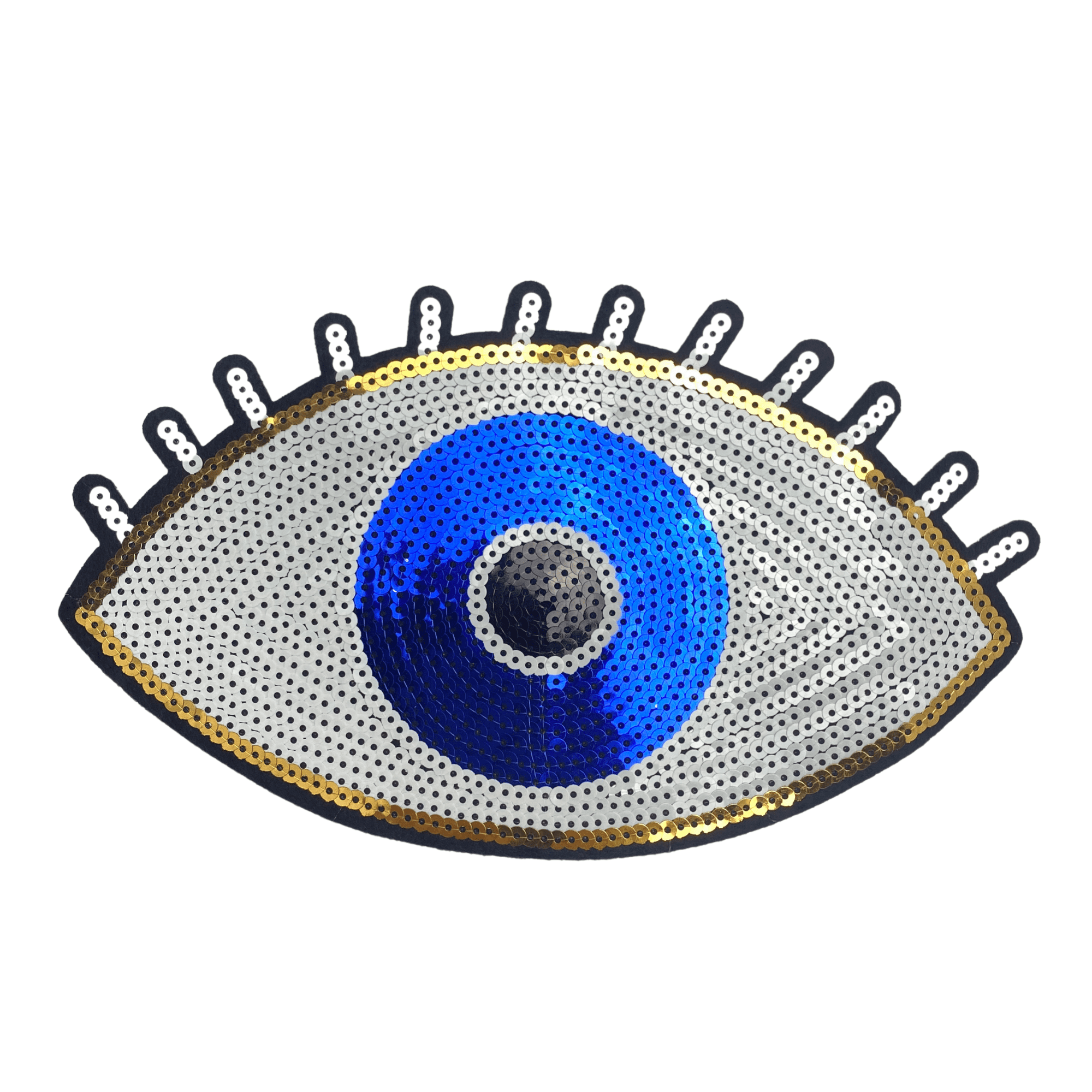Evil Eye Iron on Large Sequins Patches Appliques Blue Eye Sewing ...