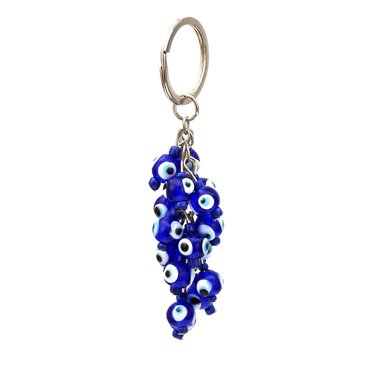 Blue Evil Eye Elephant Keychain Blessing Protection Religious Gift ...
