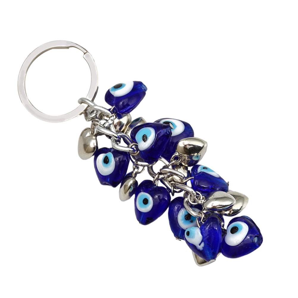 Turkish Devil Blue Eyes Key Chain Pendant Ornament Blue Bead Key Chain ...