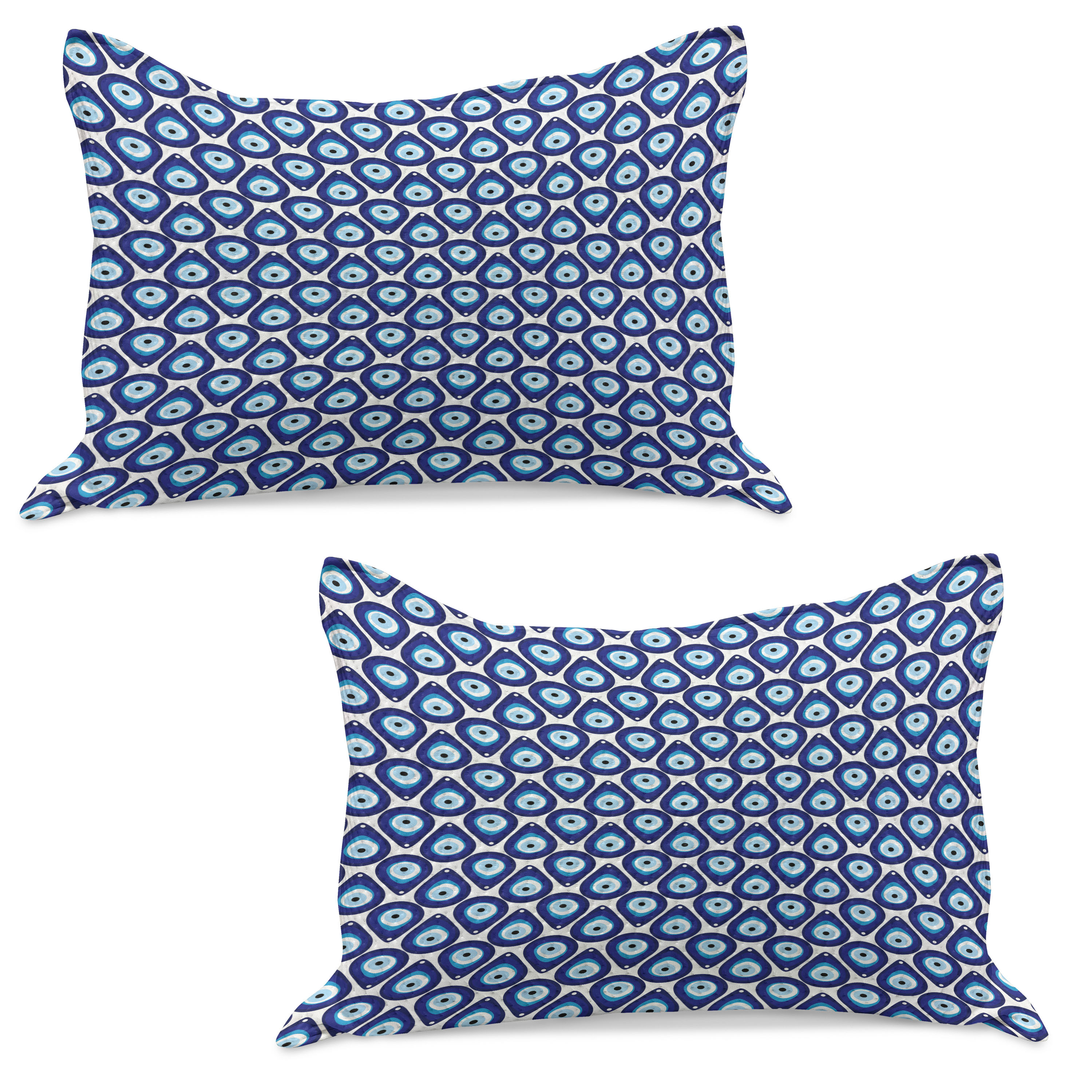 Evil Eye Knitted Quilt Pillowcover Set of 2, Water Drops Inspired Shape ...